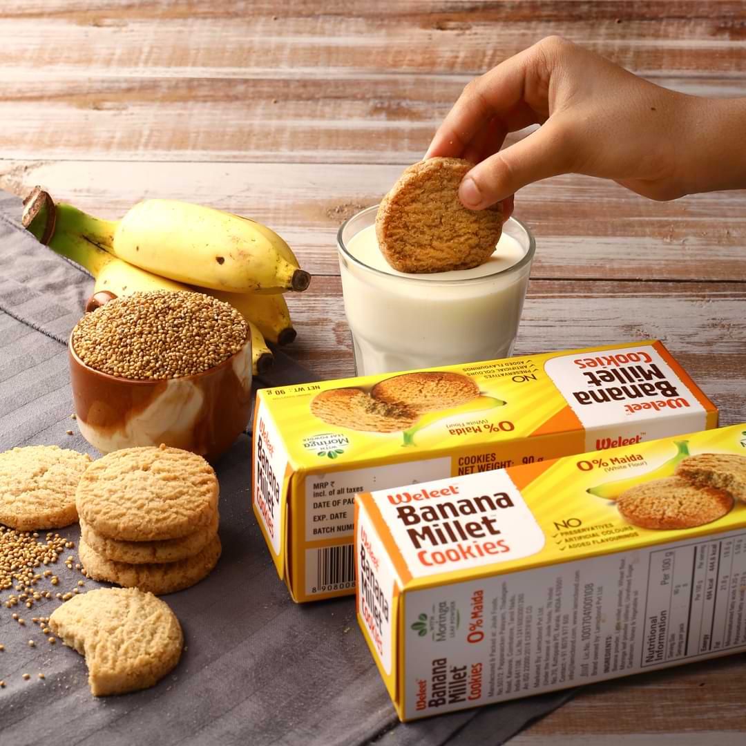 Weleet Banana Millet Cookies | Buy Healthy Snacks for Kids