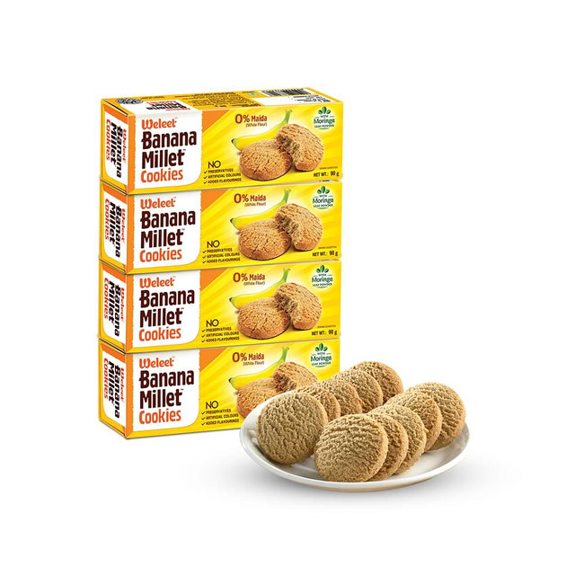 Weleet Banana Millet Cookies | Buy Healthy Snacks for Kids