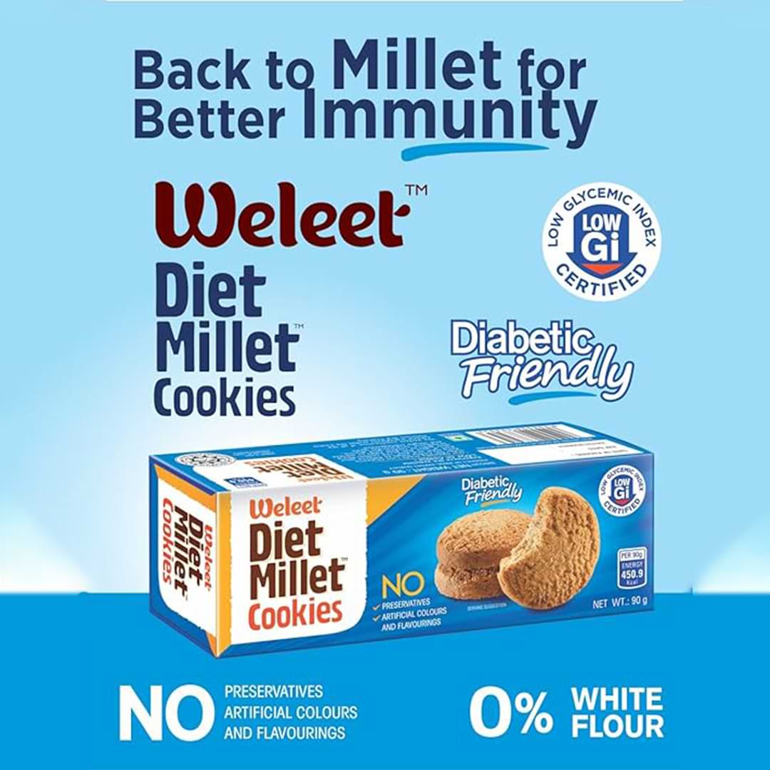 Weleet Diet Millet Cookies | Low-GI Snacks For Diabetics