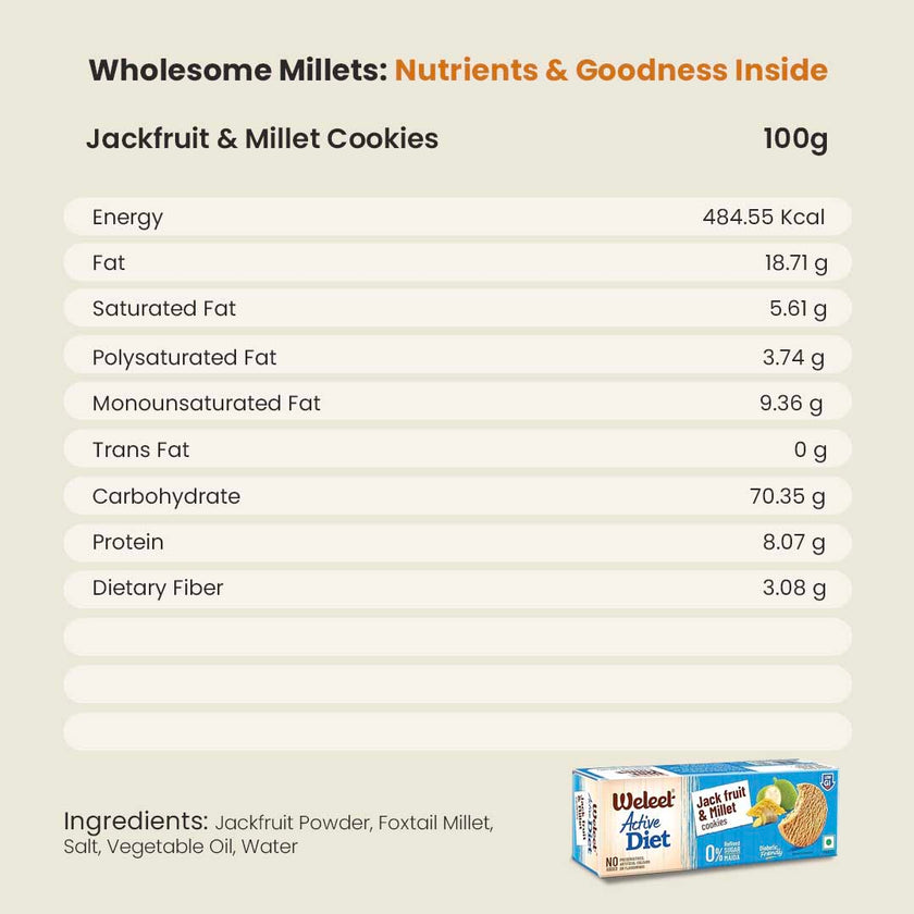 Jackfruit & Millet Cookies | Diabetic Friendly Cookies – Weleet