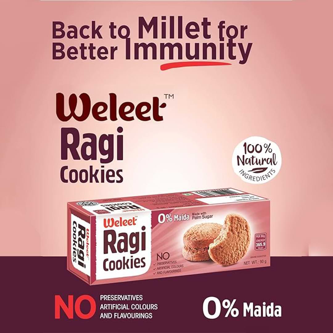 Buy Sweet Potato, Ragi, Banana Millet Cookies Online - 3 Packs – Weleet