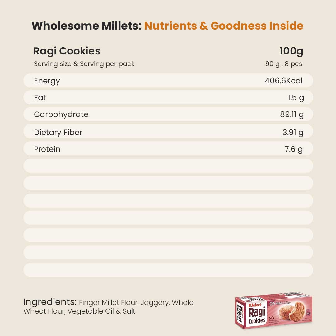 Buy Sweet Potato, Ragi, Banana Millet Cookies Online - 3 Packs – Weleet