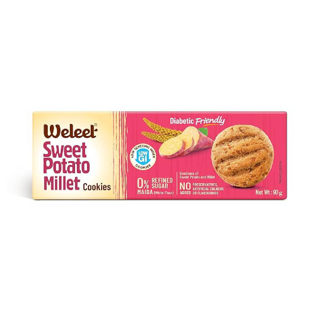 Buy Sweet Potato, Ragi, Banana Millet Cookies Online - 3 Packs – Weleet